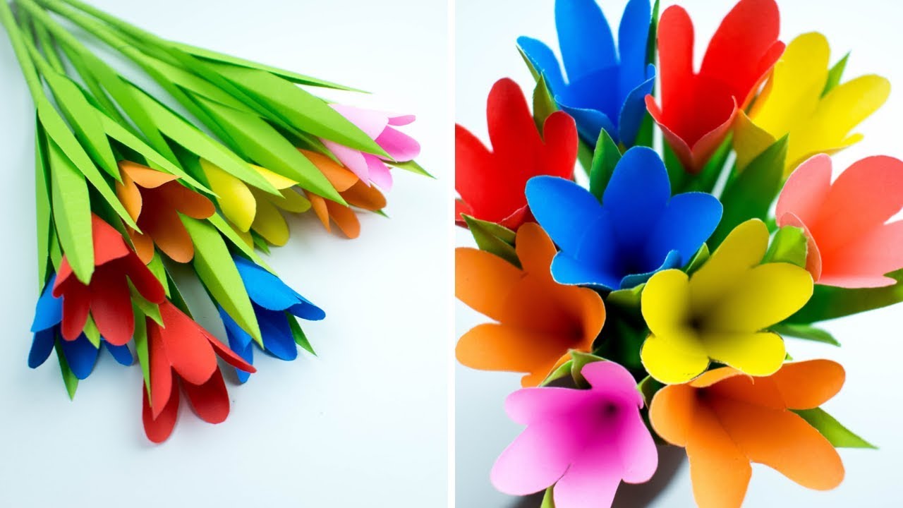 Flower Stick - How To Make Flower Stick - Beautiful Flower Stick - Easy ...