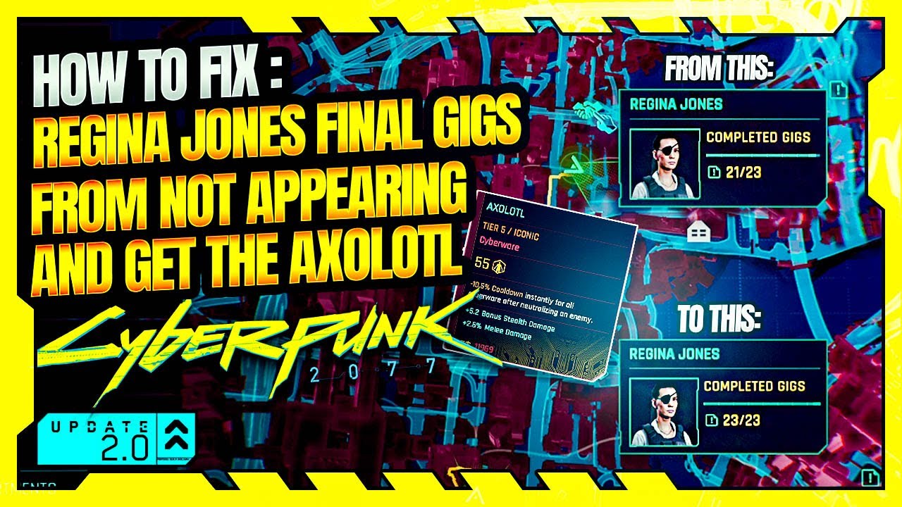 Cyberpunk 2077 2.0 - How to fix Regina Jones Gigs from not spawning and ...