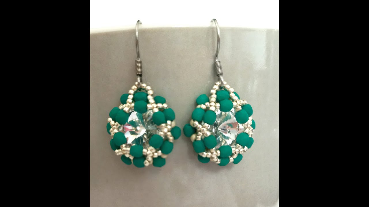 Making bezeled rivoli 12 or 14 mm earrings - YouTube