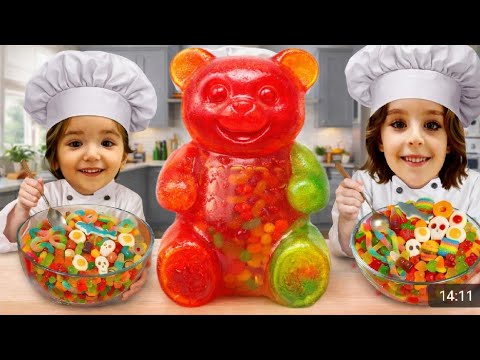 ESİLA MENESA JELİBONLARI BİTİRDİ!!EVDE DEV JELİBON YAPTIK BECEREBİLDİK Mİ??