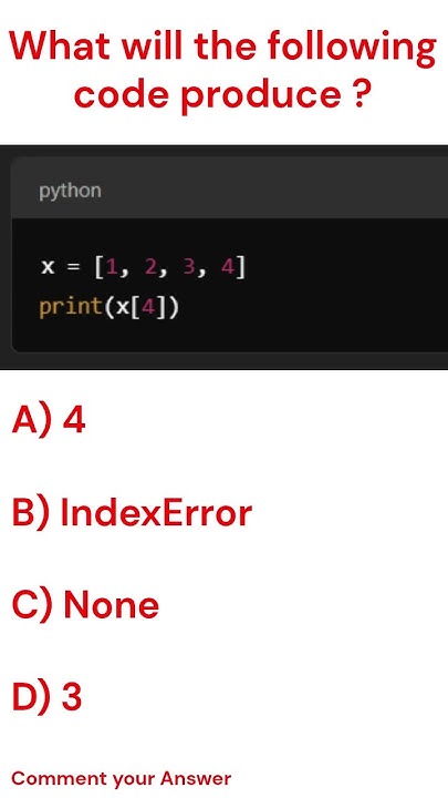 What will the following code produce ? #shorts #python - YouTube