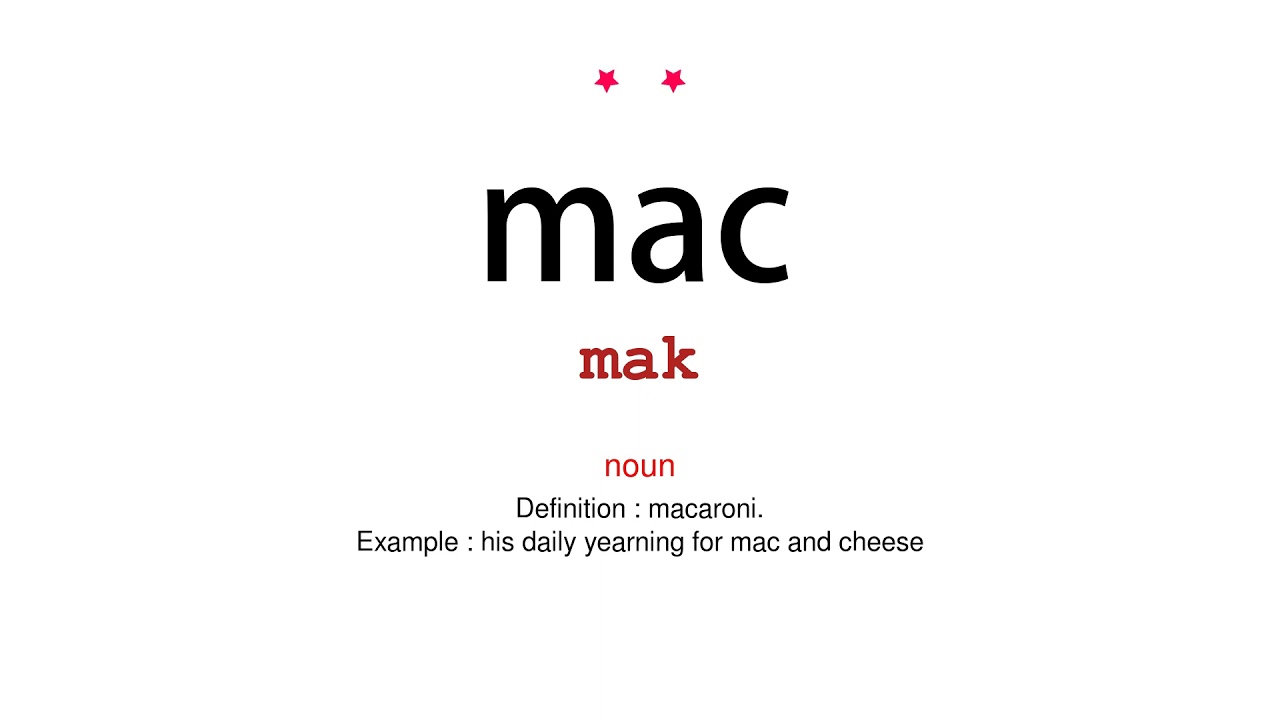 How to pronounce mac - Vocab Today - YouTube