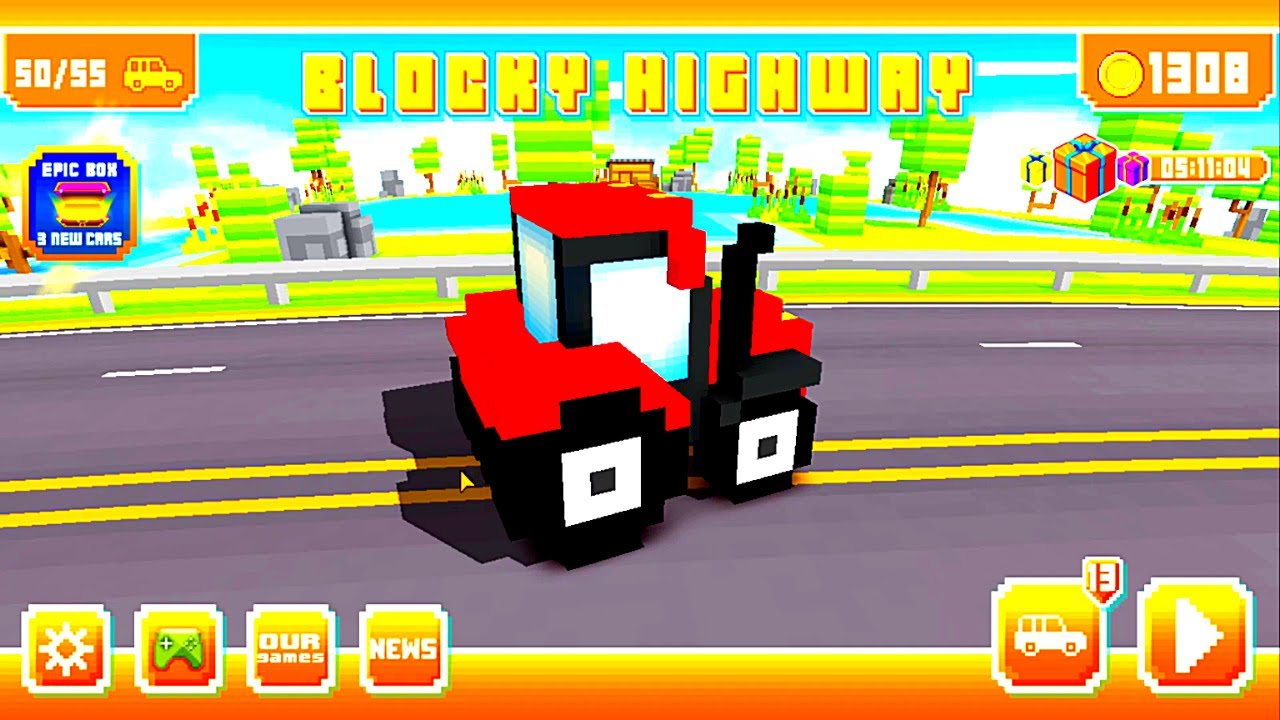 TRACTOR BLOCKY HIGHWAY TRAFFIC RACING ( LEVEL 32 ) GAMEPLAY - YouTube