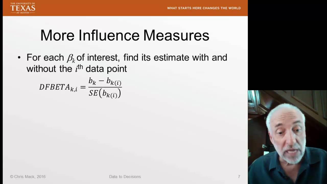 Lecture22 (Data2Decision) Influence in Regression - YouTube