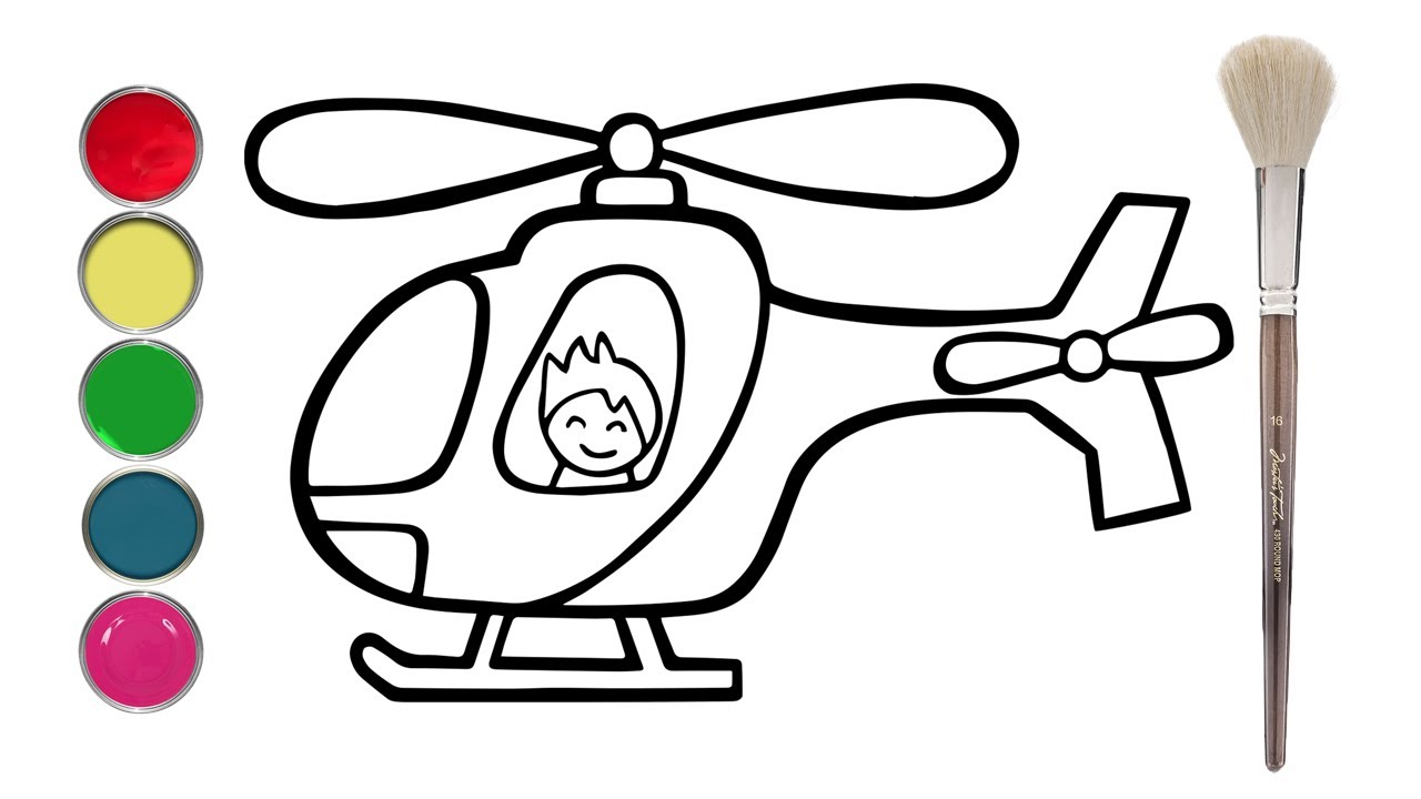 How to draw Helicopter | Easy to drawing step by step - YouTube