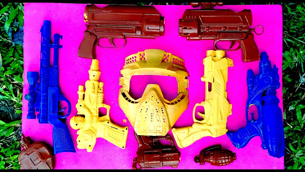 Collecting Shotgun Toys AK47,M16,Coboy Pistol,Machine Gun,Ninja Mask ...