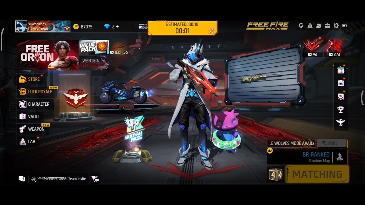 lobby first look garena free fire T Gaming official - YouTube