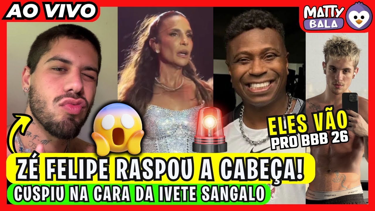 🚨CUSPIRAM na CARA da IVETE SANGALO // ZÉ FELIPE CARECA ? EDILSON ...