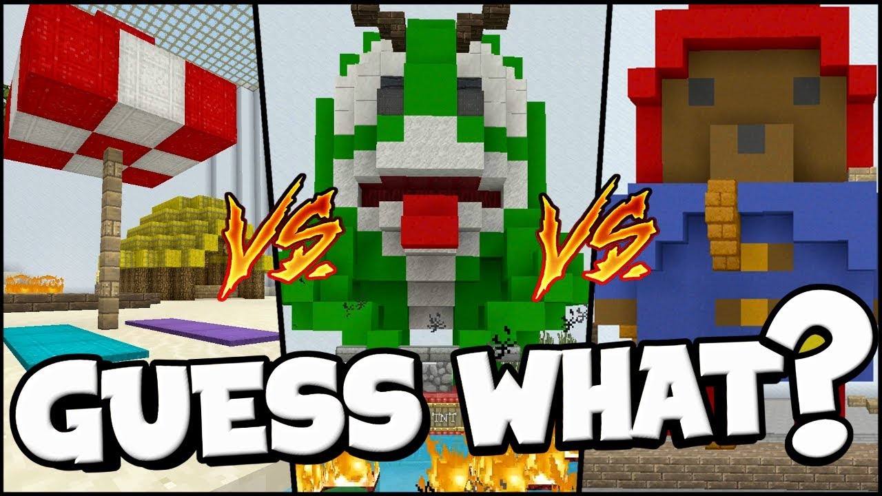 THE GREATEST BUILD BATTLE EVER !! : Guess What Minecraft xbox - YouTube