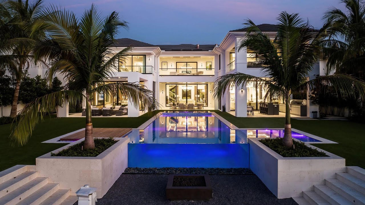 Brand New Waterfront Oasis with 10,000+SF living spaces in Boca Raton ...