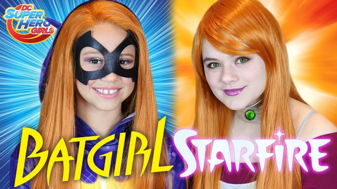 Batgirl & Starfire DC Superhero Girls Makeup Tutorial! With Daya Daily! - YouTube