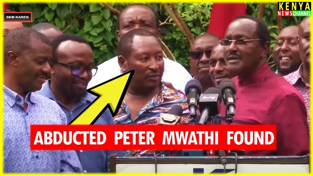 ANGRY Kalonzo speaks with former MP Peter Mwathi abducted at Limuru ...