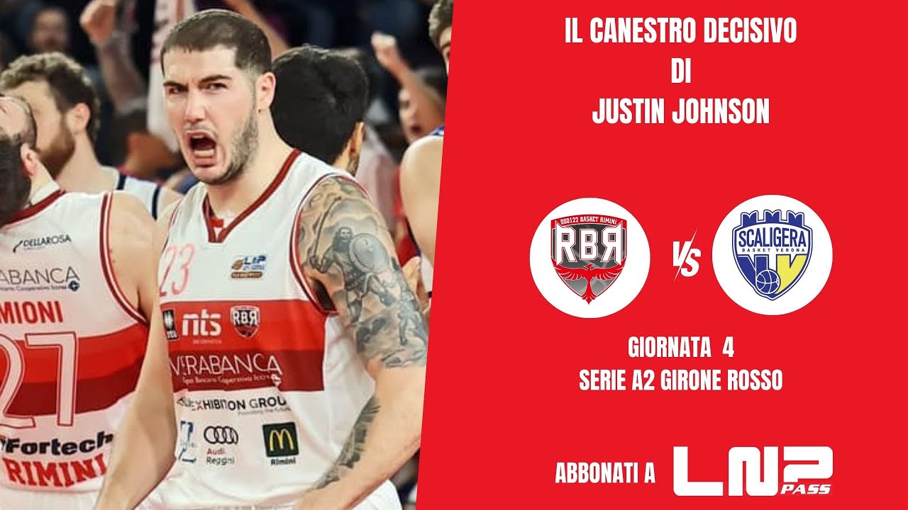Rivierabanca Rimini vs Tezenis Verona: il canestro decisivo di Justin Johnson - YouTube