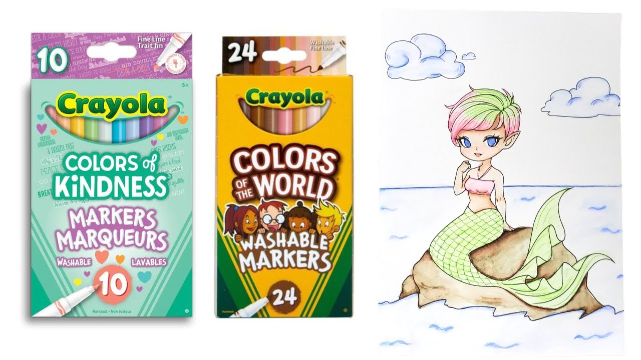 Color with me Crayola Kindness and Colors of the world washable markers ...