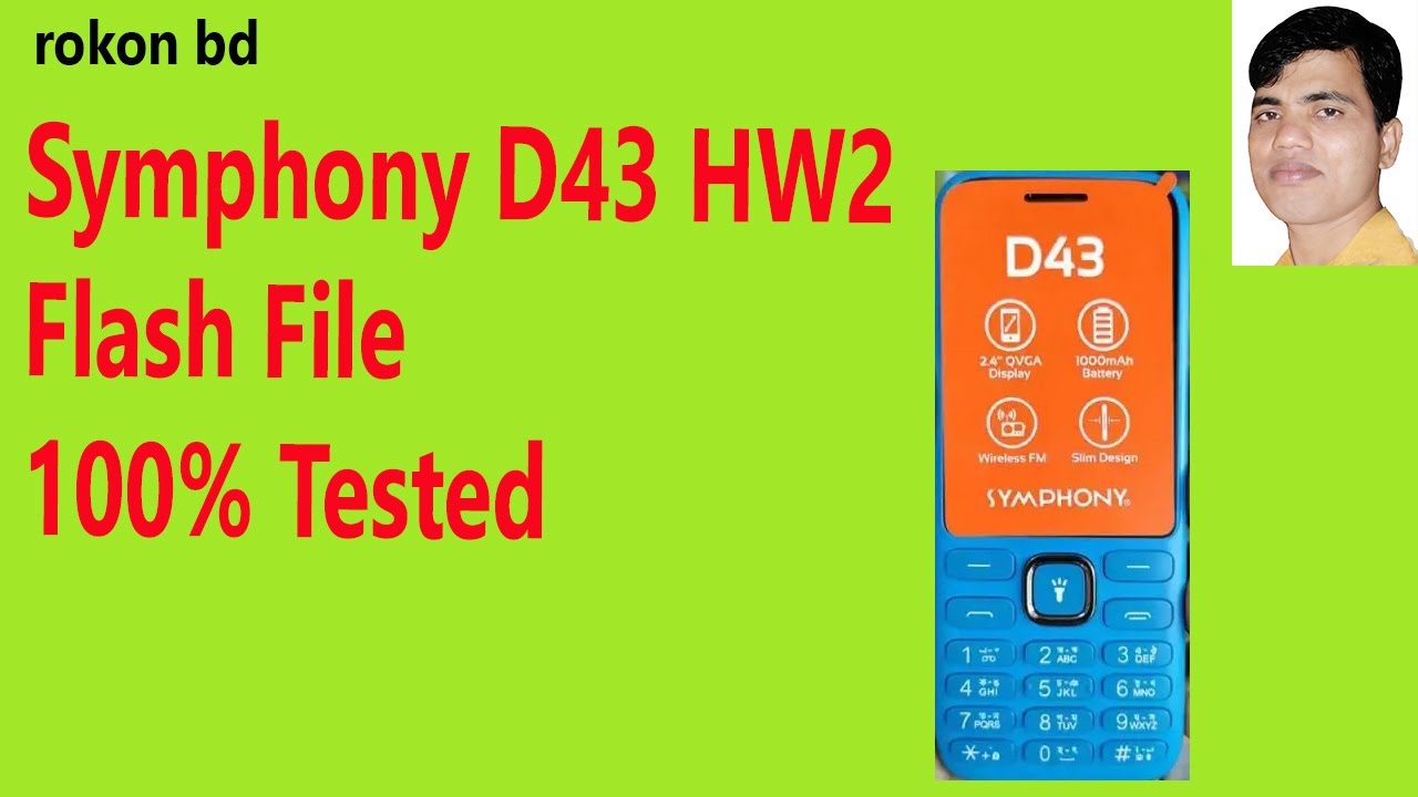 Symphony D43 HW2 Flash File MT6261DA 100% Tested - YouTube