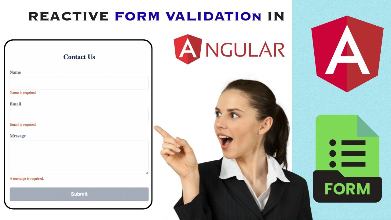 Reactive Form Validation In Angular || FormGroup || FormBuilder - YouTube