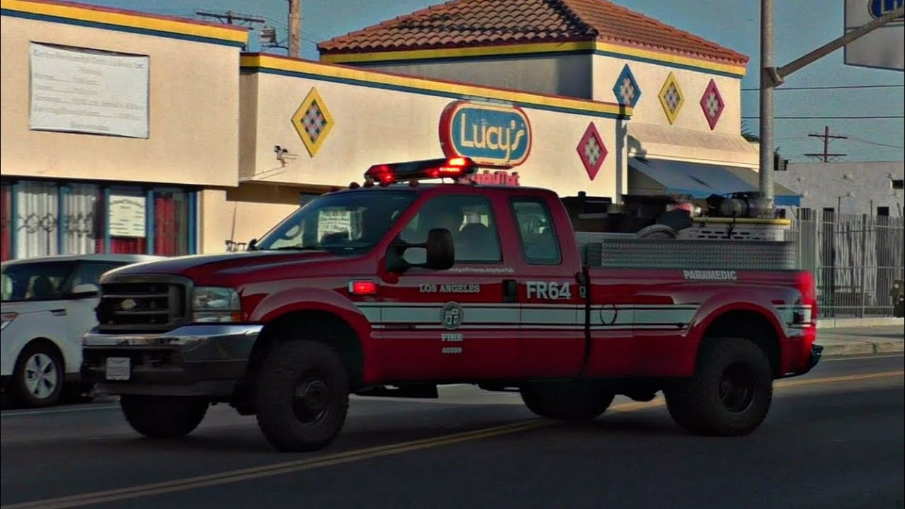 LAFD Fast Response 64 & Rescue 264 Responding - YouTube
