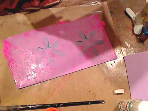 HOME MADE "FAUX" GELLI PLATE WITH KIDS FOAM - YouTube
