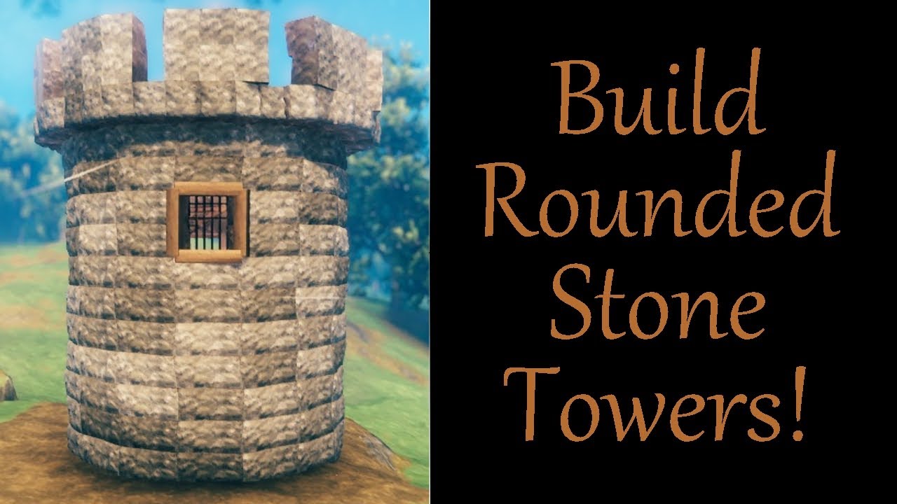 How to Make a Rounded Stone Castle Tower in Valheim - YouTube