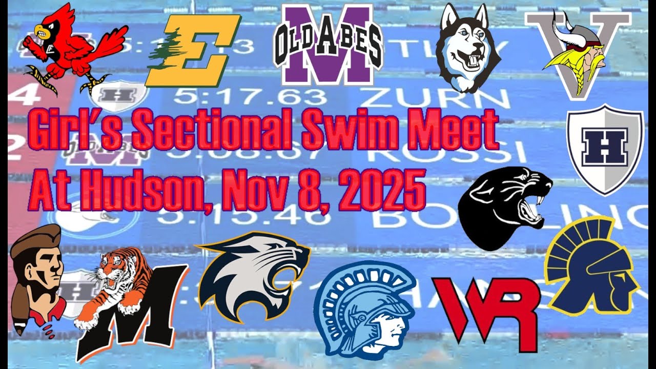 Girl's Sectional Swim Meet, at Hudson, Nov 8 2025 - YouTube