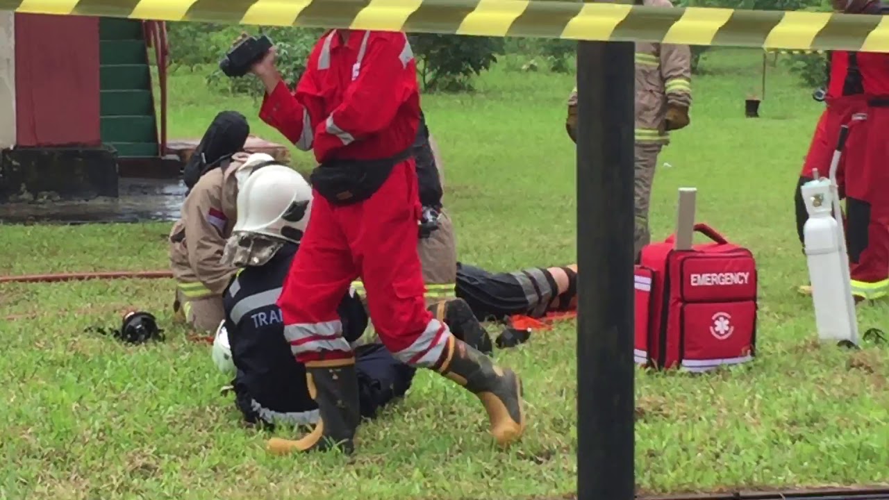 Structure Fire Pertamina HSE Pertamina training Center fire Combat 2020 ...