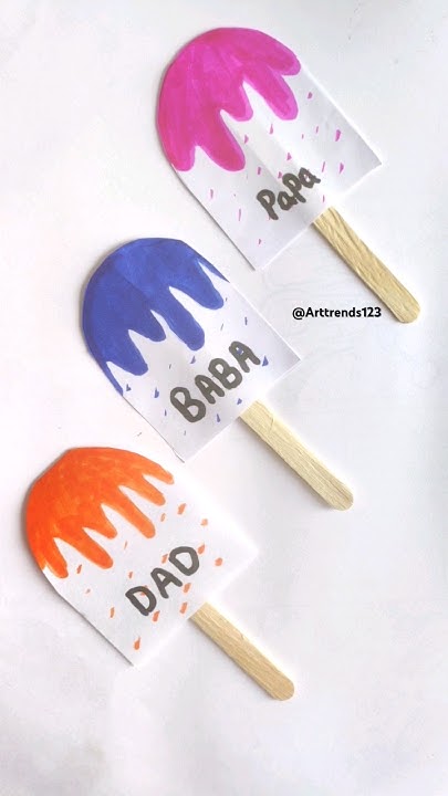 Best Father’s Day craft | Father’s Day Ice Cream | Ice Cream Craft | # ...