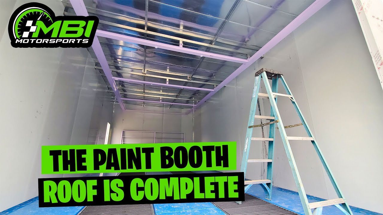 How to install a Roof on a Automotive paint booth? - YouTube