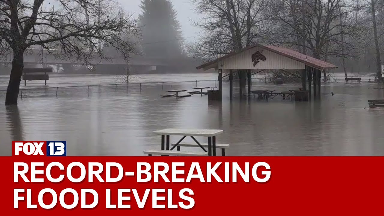 Stillaguamish River sets flood record | FOX 13 Seattle - YouTube