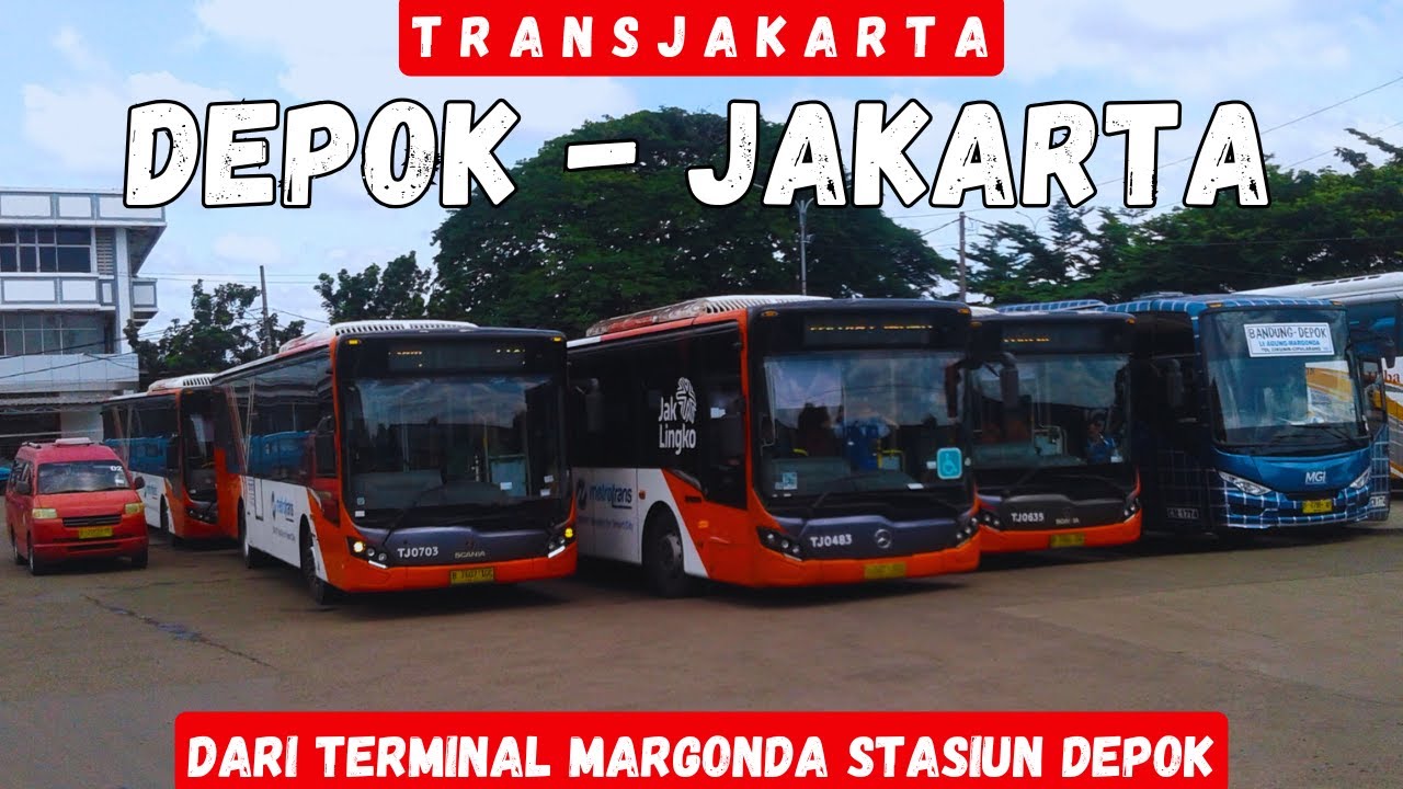 Trip BRT Transjakarta #136 TERMINAL DEPOK ke JAKARTA Naik Koridor D11 ...
