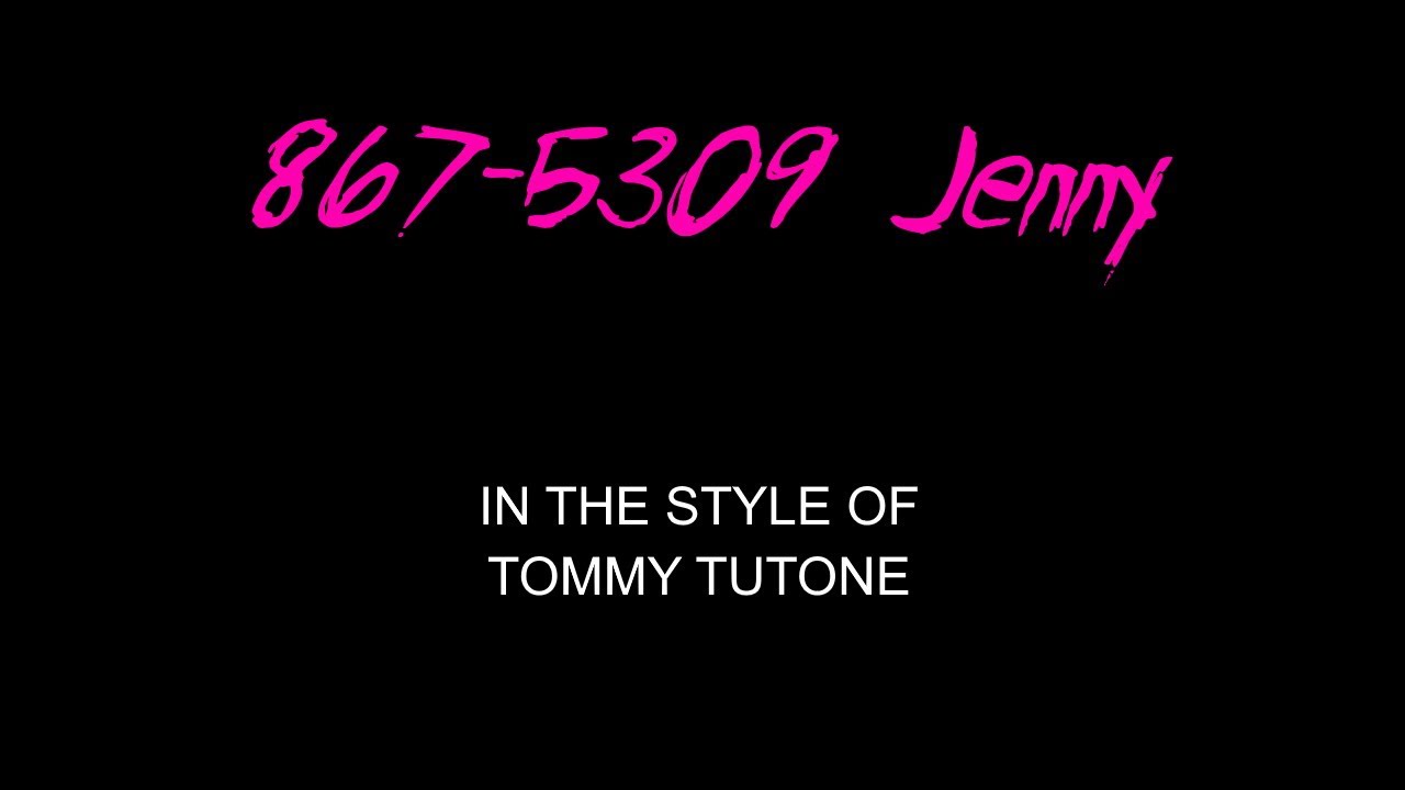 Tommy Tutone - 867-5309 Jenny - Karaoke - With Backing Vocals - YouTube