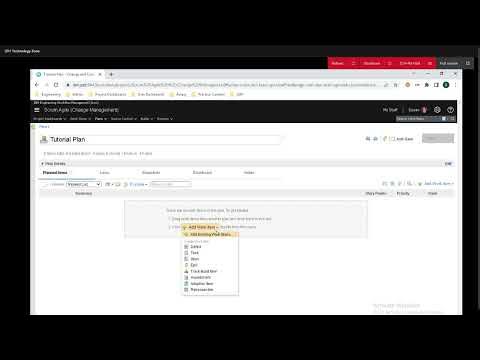 IBM Workflow Management Tutorial: How to create an agile project using scrum - YouTube