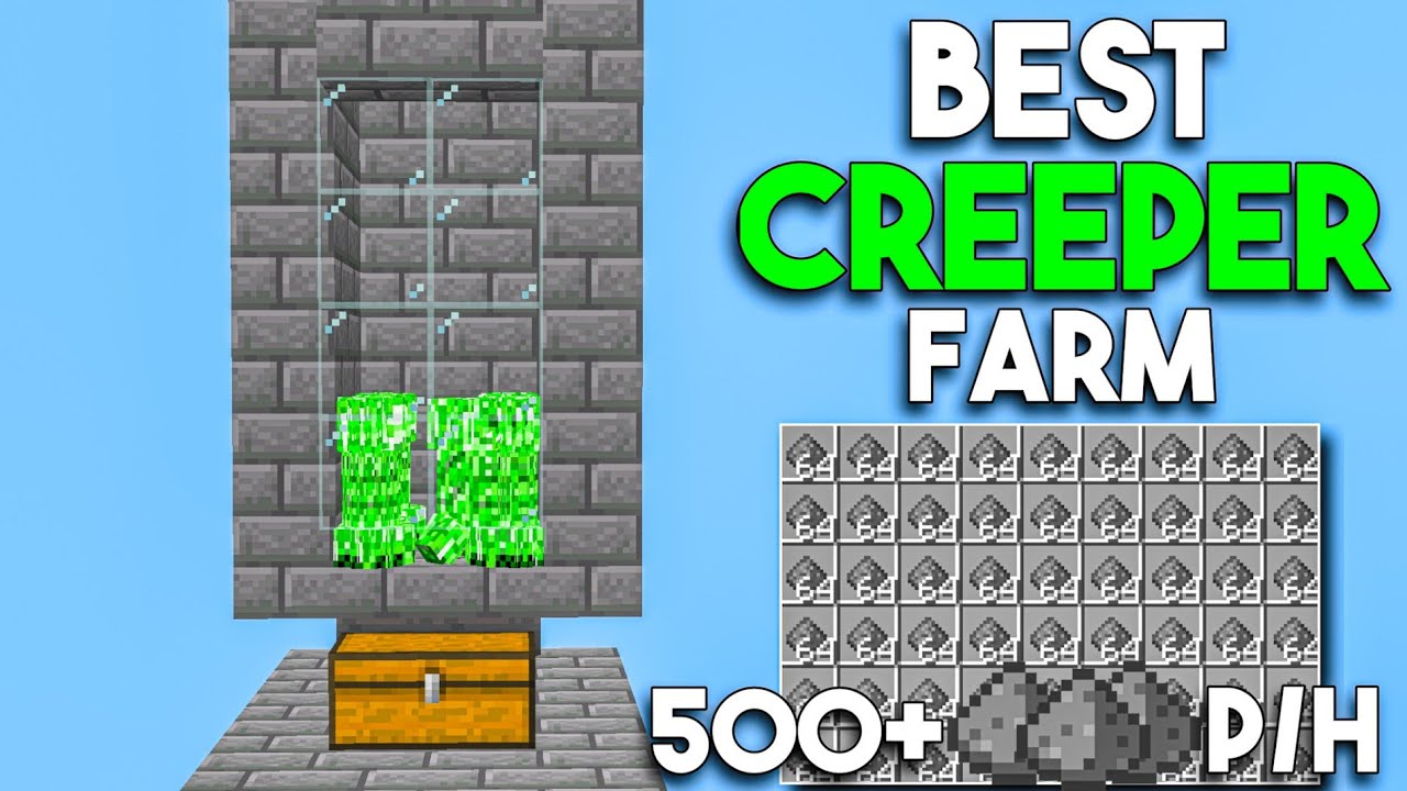 CHEAP AND EASY CREEPER FARM MINECRAFT BEDROCK 1.21(MCPE/XBOX/CONSOLE ...