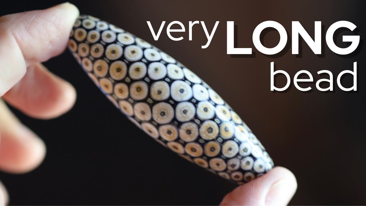 Flamework Demonstration - How I Make a Long Glass Bead With Surface ...