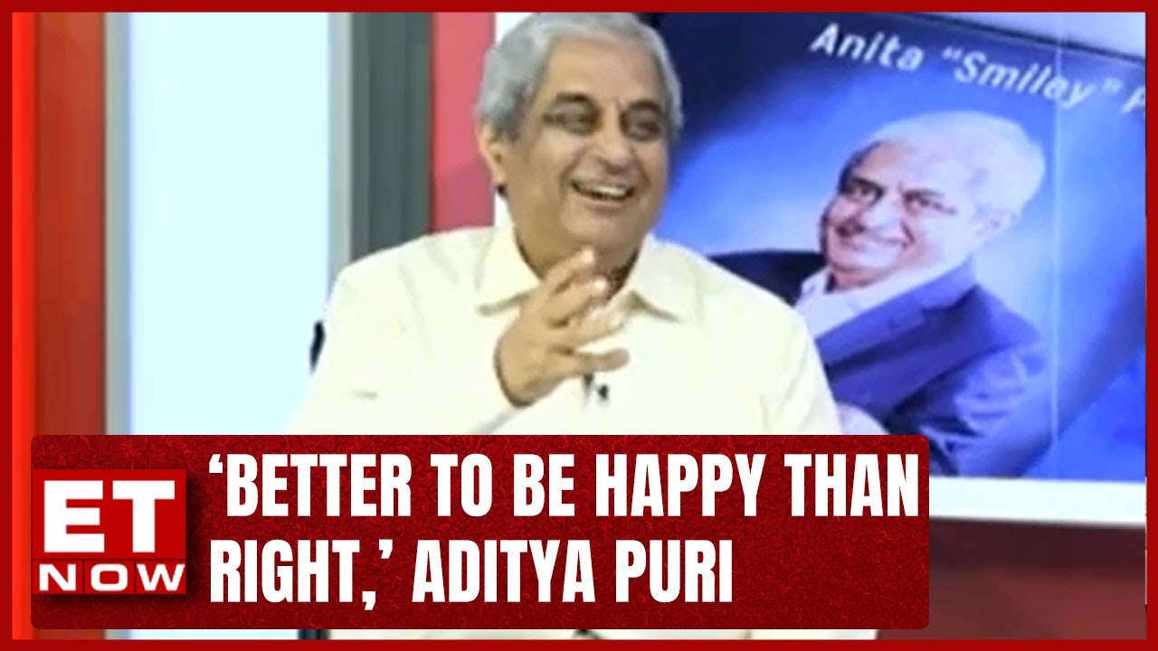 What's Secret Of Happy Married Life? Answers Banker Aditya Puri In ET Exclusive Interview | News ...