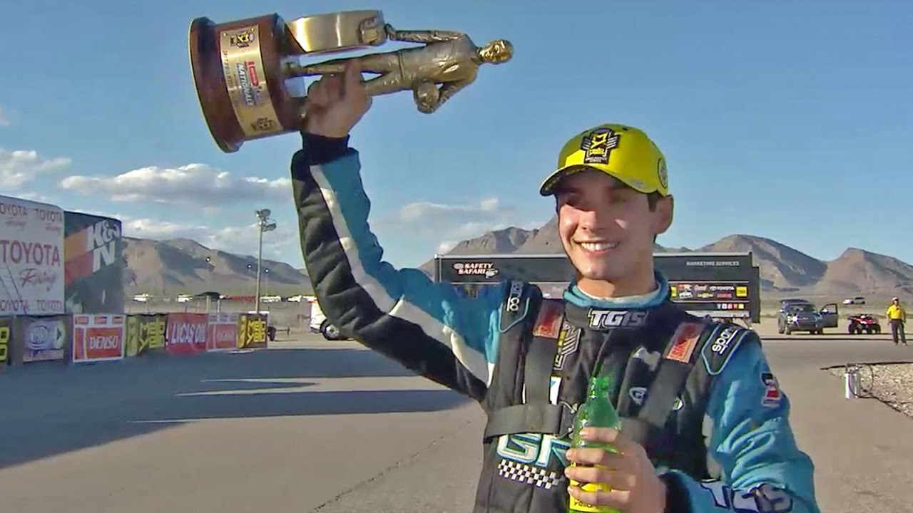 Rookie Tanner Gray wins FIRST race in Las Vegas #NHRA - YouTube