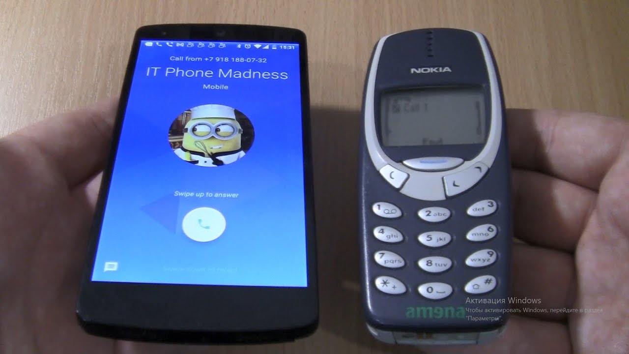 Incoming call & Outgoing call at the Same Time Nokia 3310+Nexus 5 - YouTube