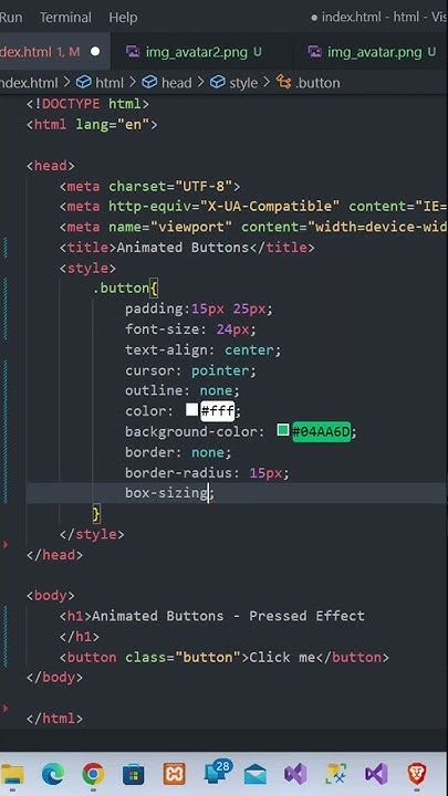 How To Create Animated Buttons In Html And Css Pressed Effect Html Css Press Effects