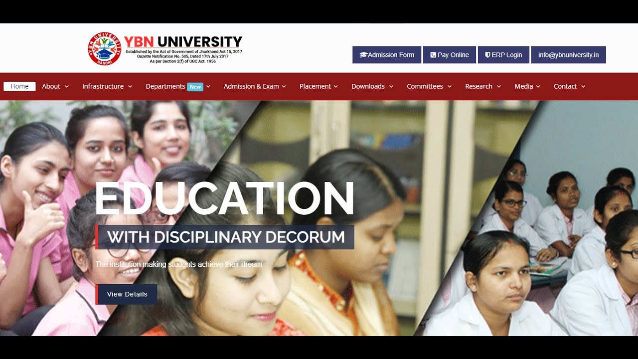 YBN University, Ranchi (Jharkhand) Full details - YouTube