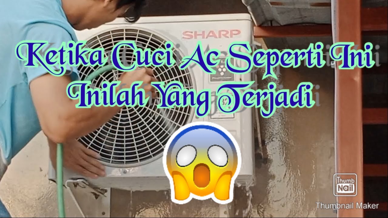 Cuci Outdoor Ac || Praktis Tanpa Bongkar - YouTube