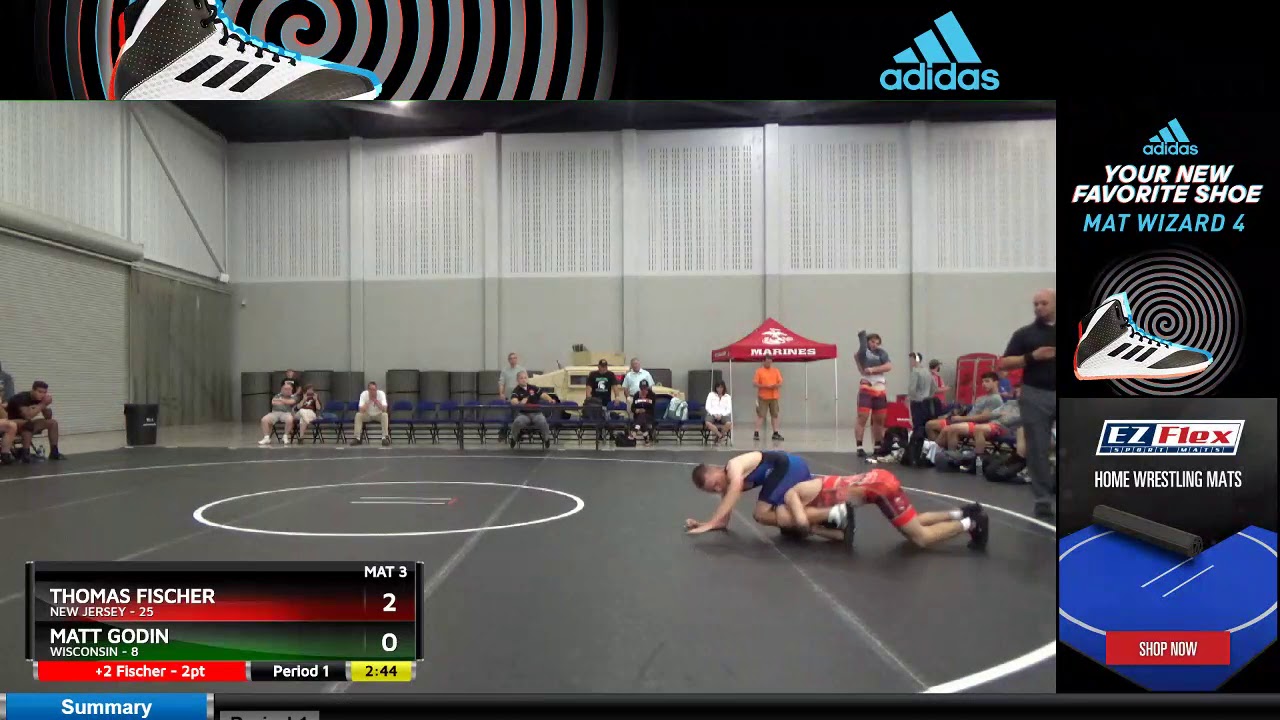 Mat 3 100 Thomas Fischer New Jersey Vs Matt Godin Wisconsin - YouTube