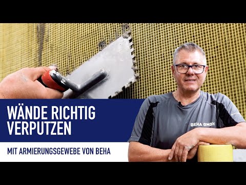 Wände richtig verputzen mit BEHA Armierungsgewebe | So wird's gemacht