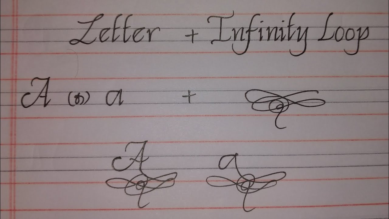 Infinity loop Alphabet A-Z letters part-1 #calligraphy# capital letters ...