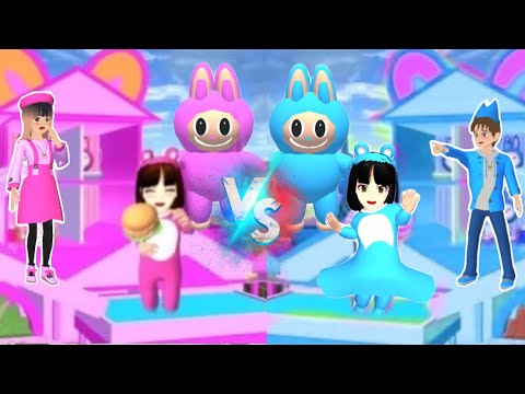 MAMA HAMIL BIRU VS PINK! GARA2 CELINE CURI MAKANAN! YUTA MIO JADI PEMBANTU! SAKURA SCHOOL SIMULATOR