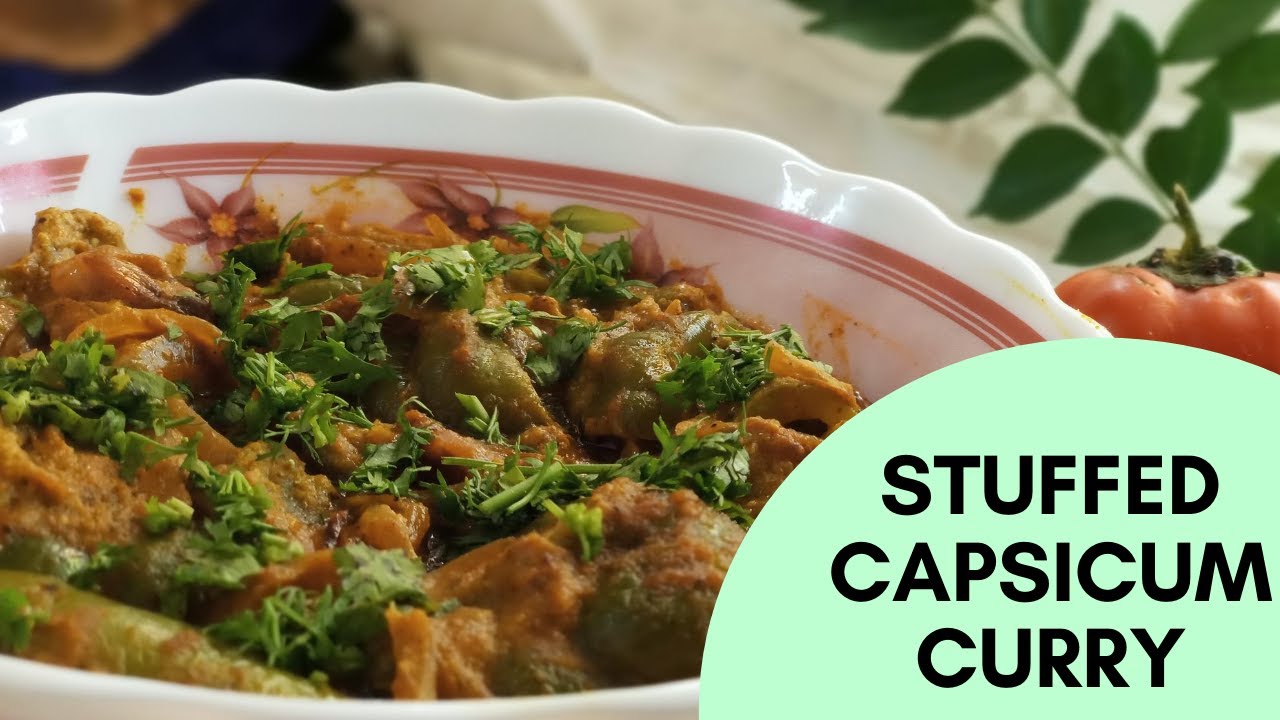 Stuffed Capsicum Curry | easy capsicum curry | simple and yummy ...