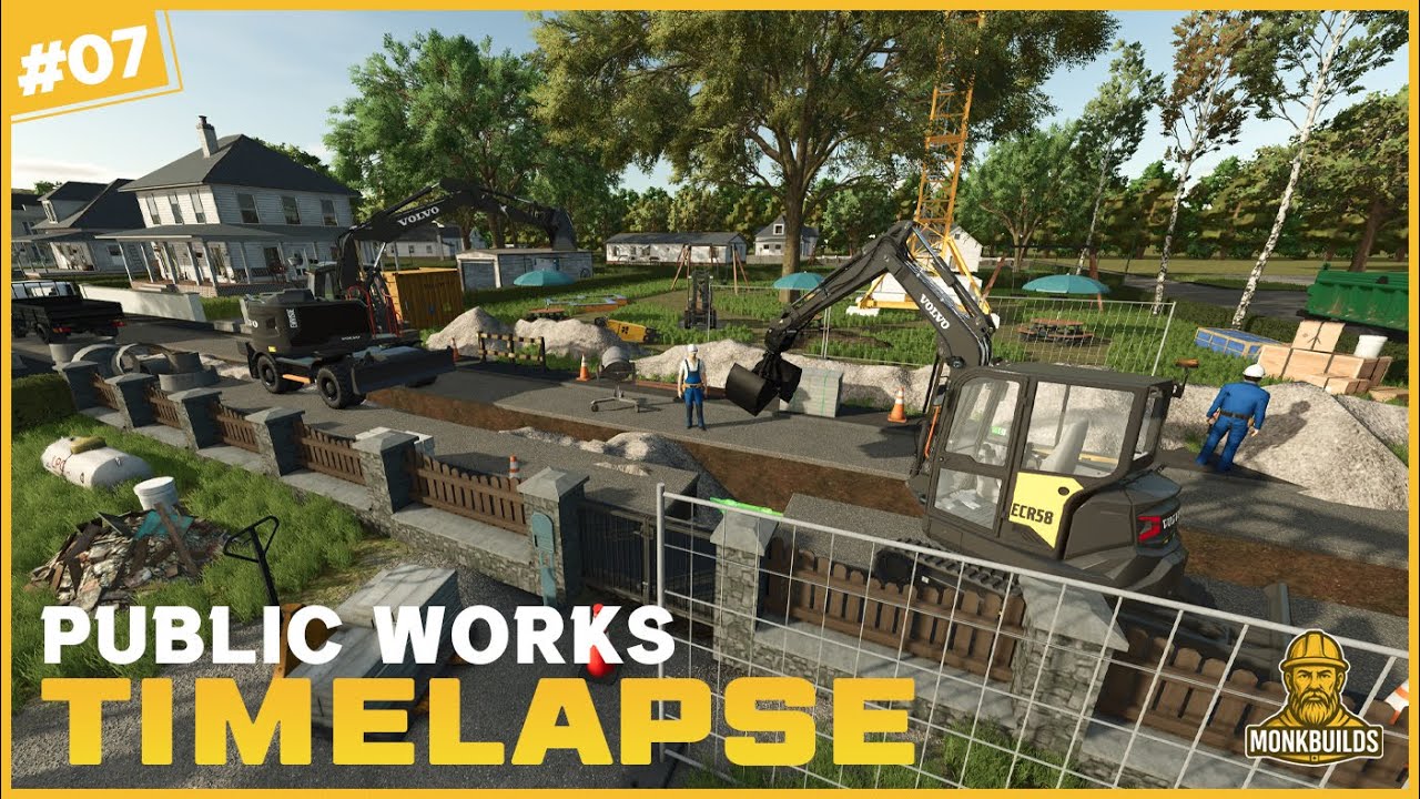 FS25: Drilling And Demolishing The Road | Public Works With A Volvo ...