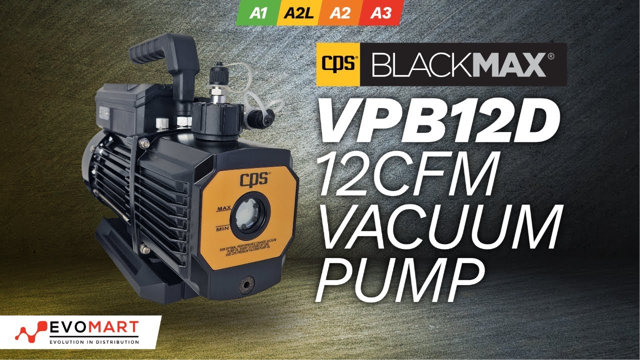 CPS BlackMax VPB12D 12CFM Vacuum Pump - YouTube