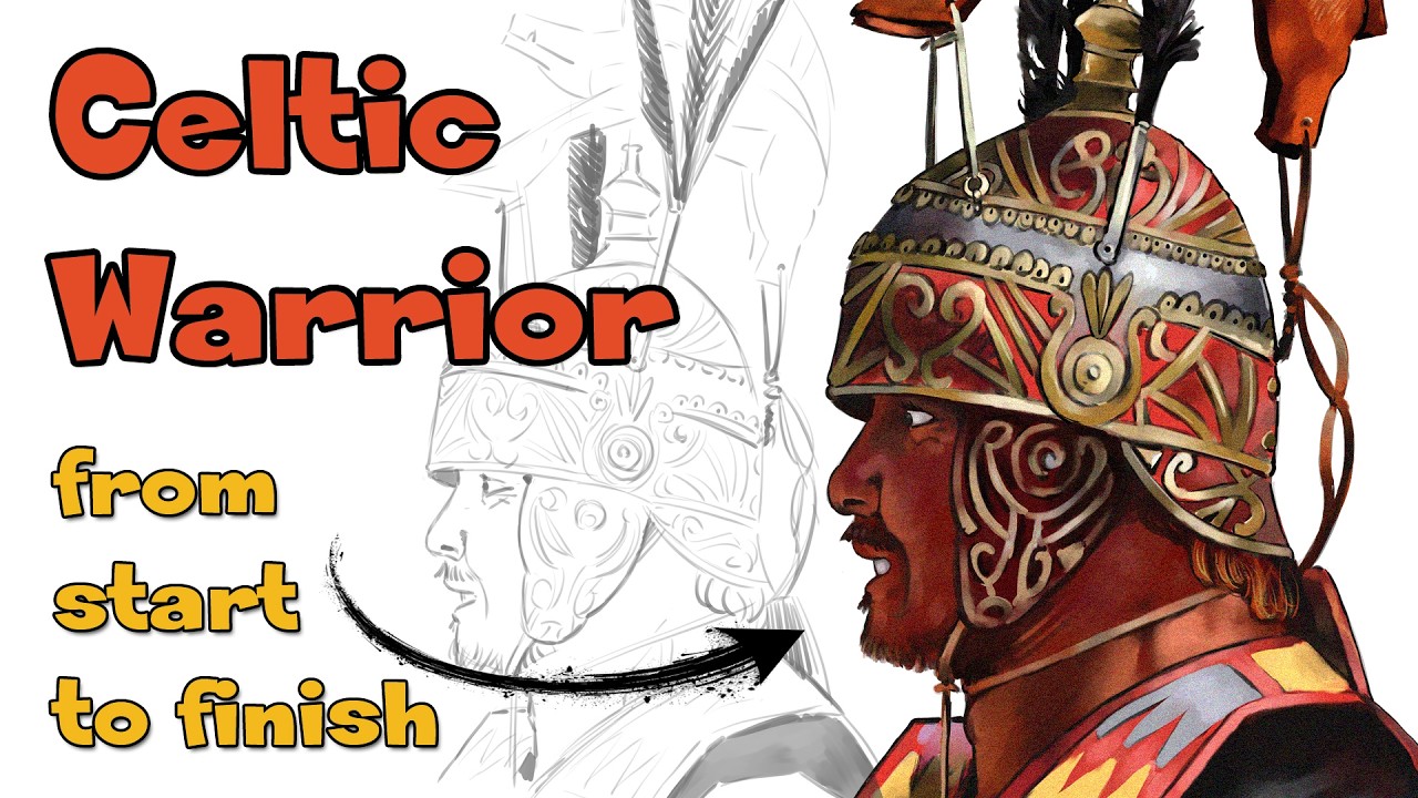 Celtic Warrior | Time-lapse Digital Painting - art process from start ...