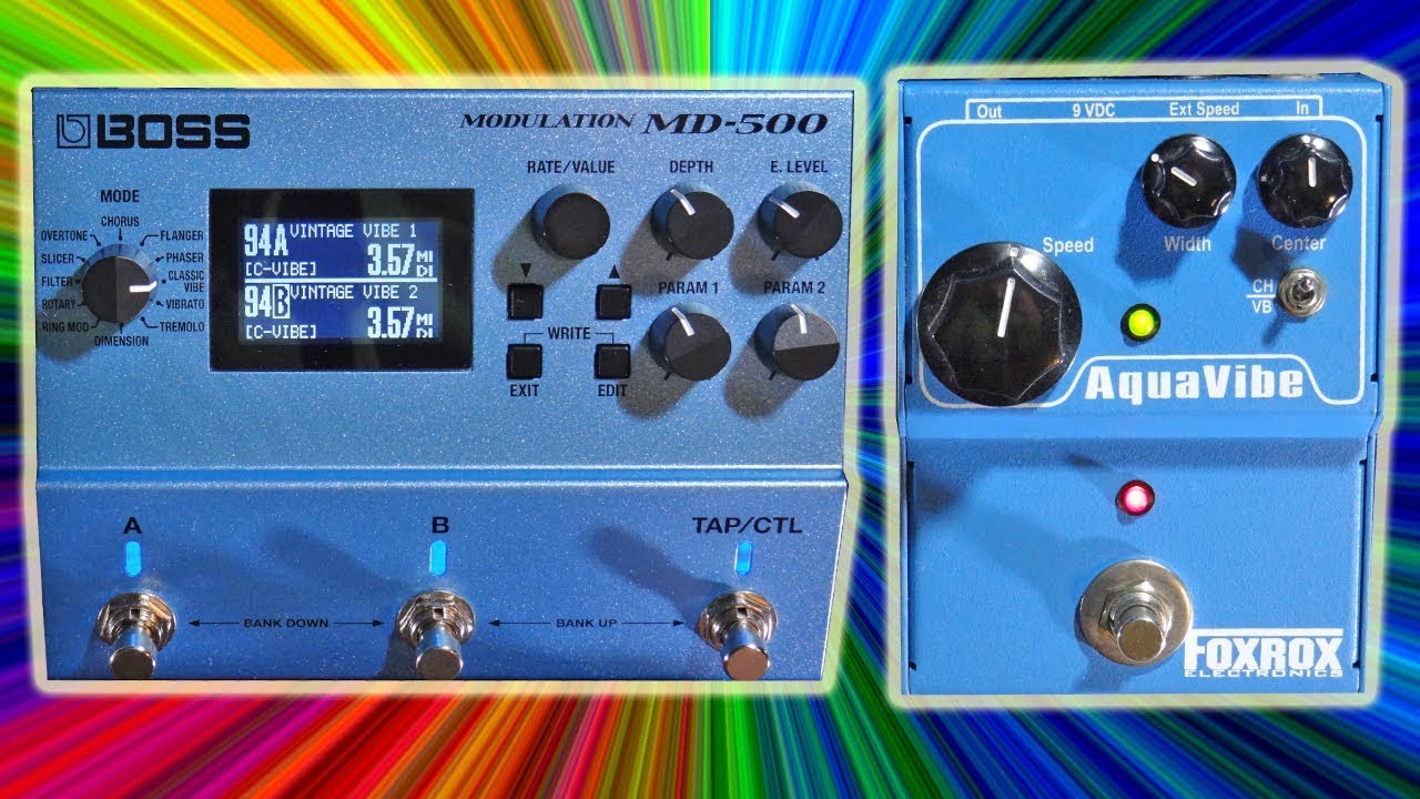 BOSS MD-500 and FOXROX AquaVibe: Digital Uni-Vibe vs Analog Uni-Vibe ...