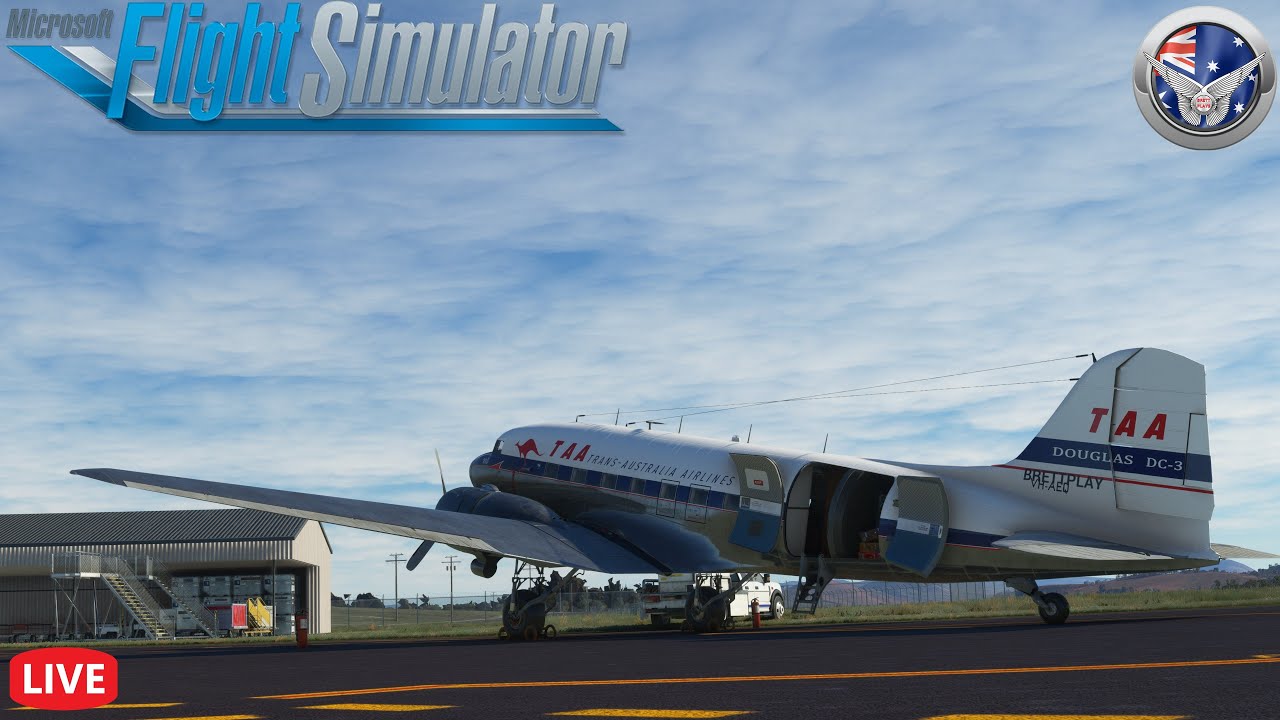 TAA DC-3 Hobart to Melbourne - Microsoft Flight Simulator - YouTube