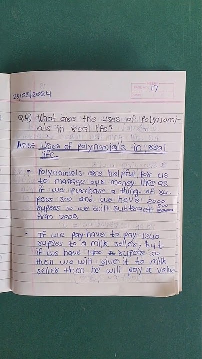 Uses of polynomials in real life. What are the uses of polynomial in ...